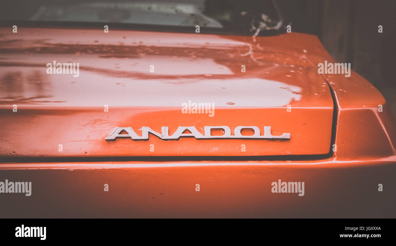 ISTANBUL,TURKEY - May 6,2017: Anadol car logo.Anadol 1973 was Turkey's ...