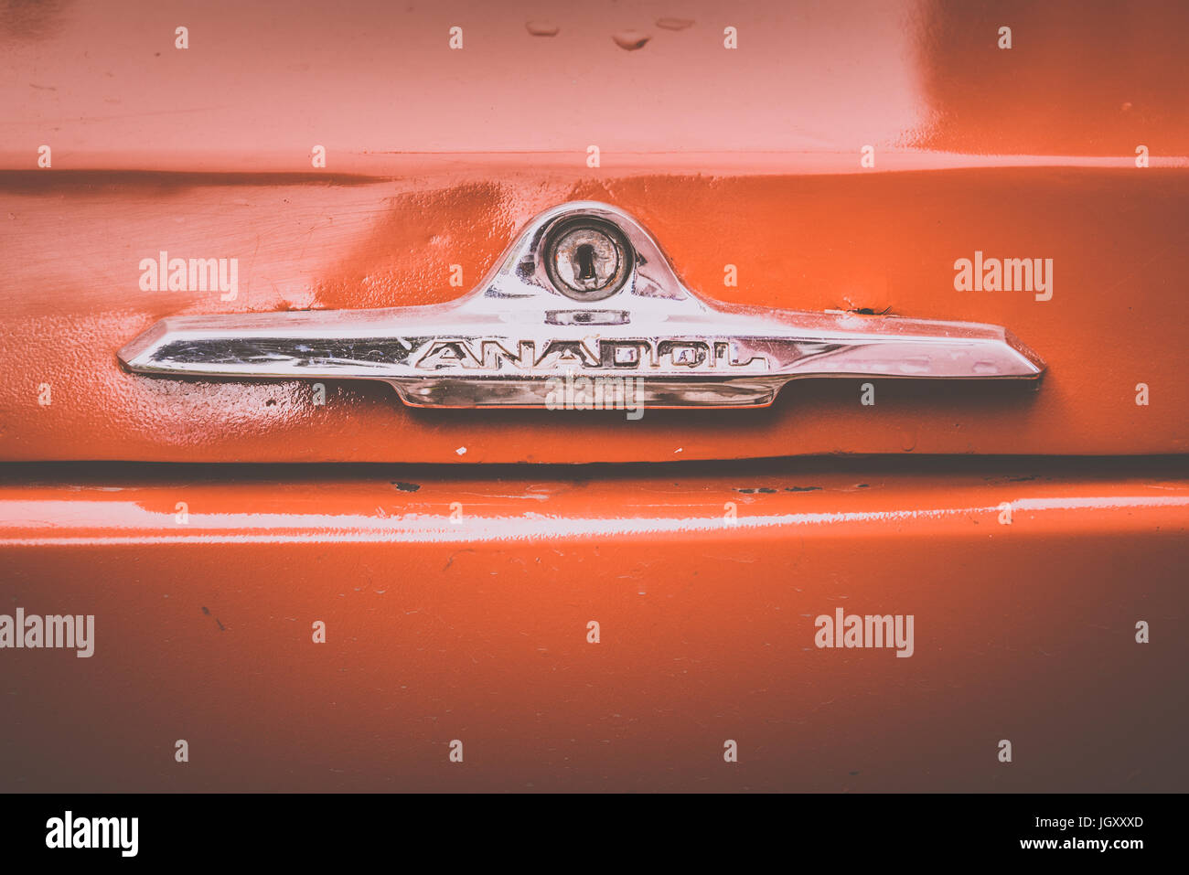 ISTANBUL,TURKEY - May 6,2017: Anadol car logo.Anadol 1973 was Turkey's ...