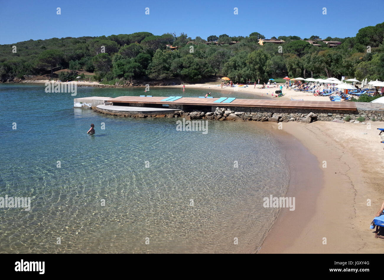 Palau, Sardinia. Cala Capra resort and beach Stock Photo - Alamy