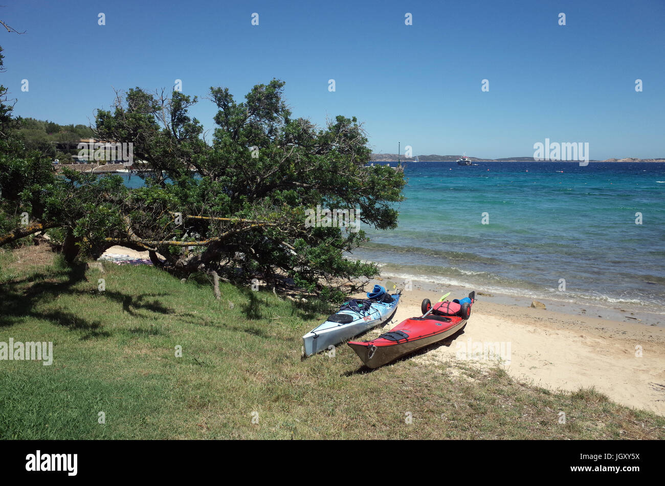 Palau, Sardinia. Cala Capra resort and beach Stock Photo - Alamy