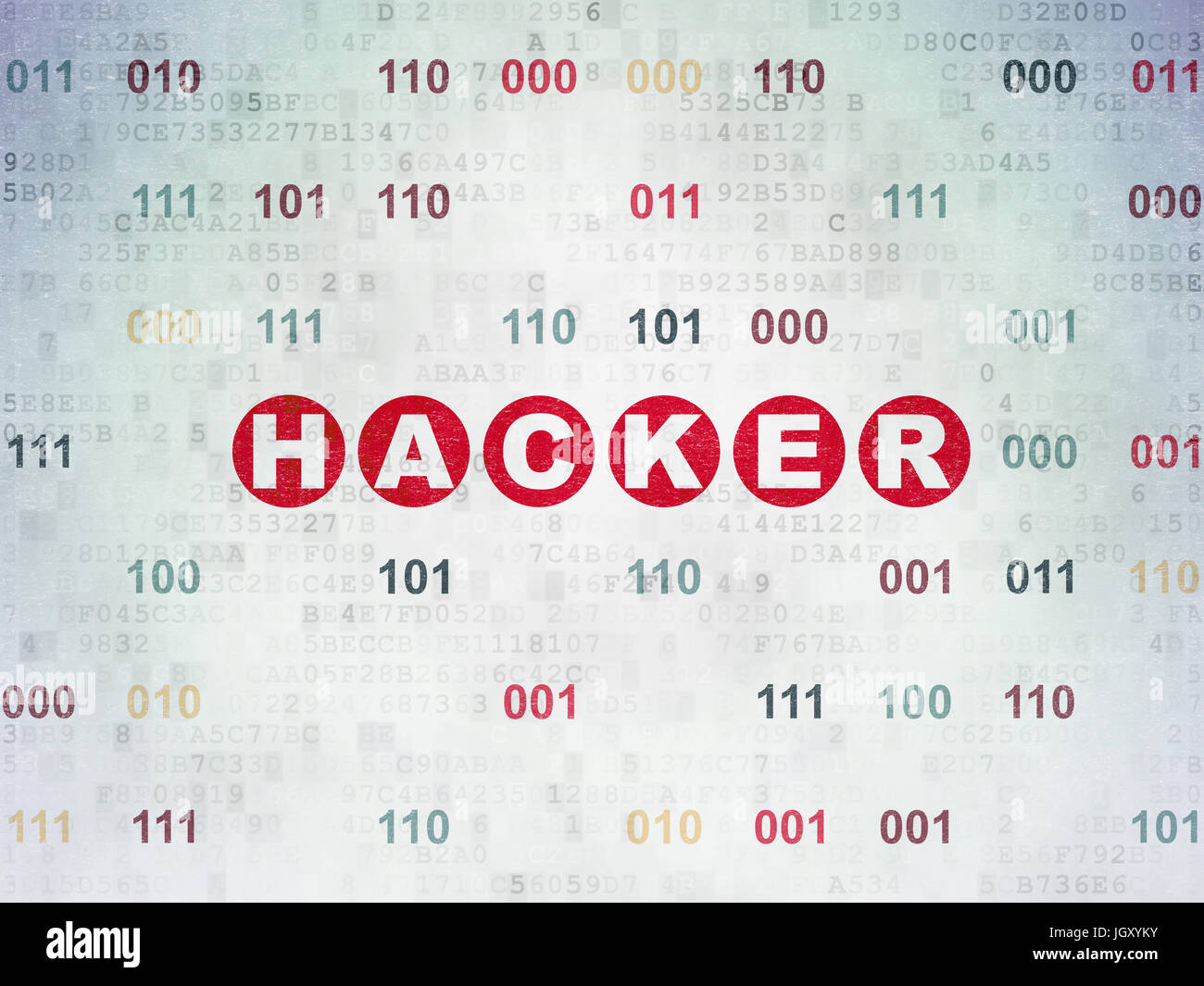Safety concept: Hacker on Digital Data Paper background Stock Photo - Alamy