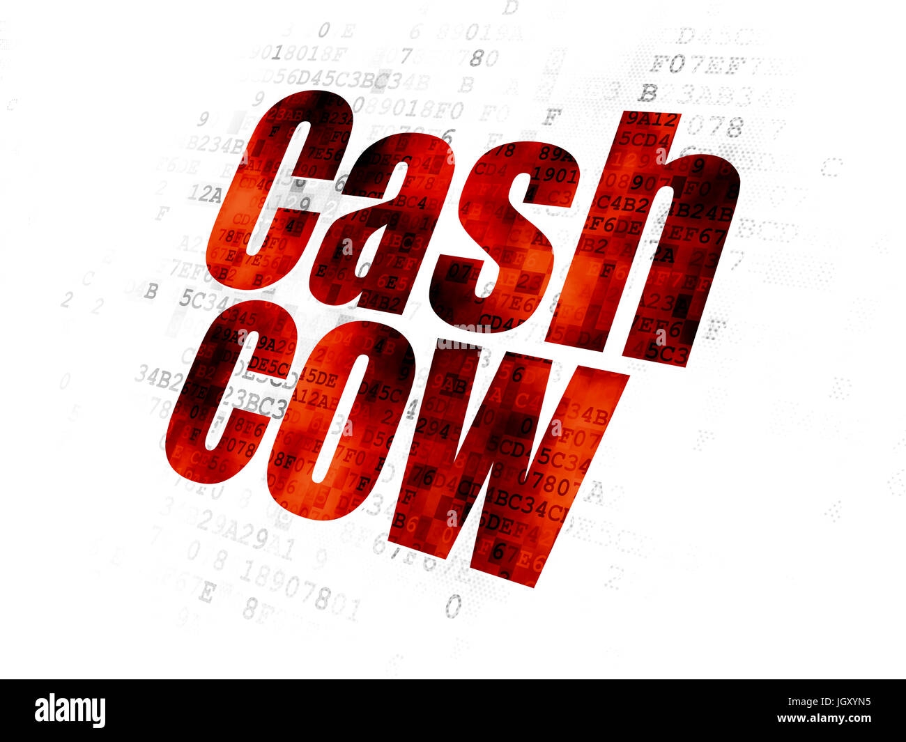 Finance concept: Cash Cow on Digital background Stock Photo - Alamy