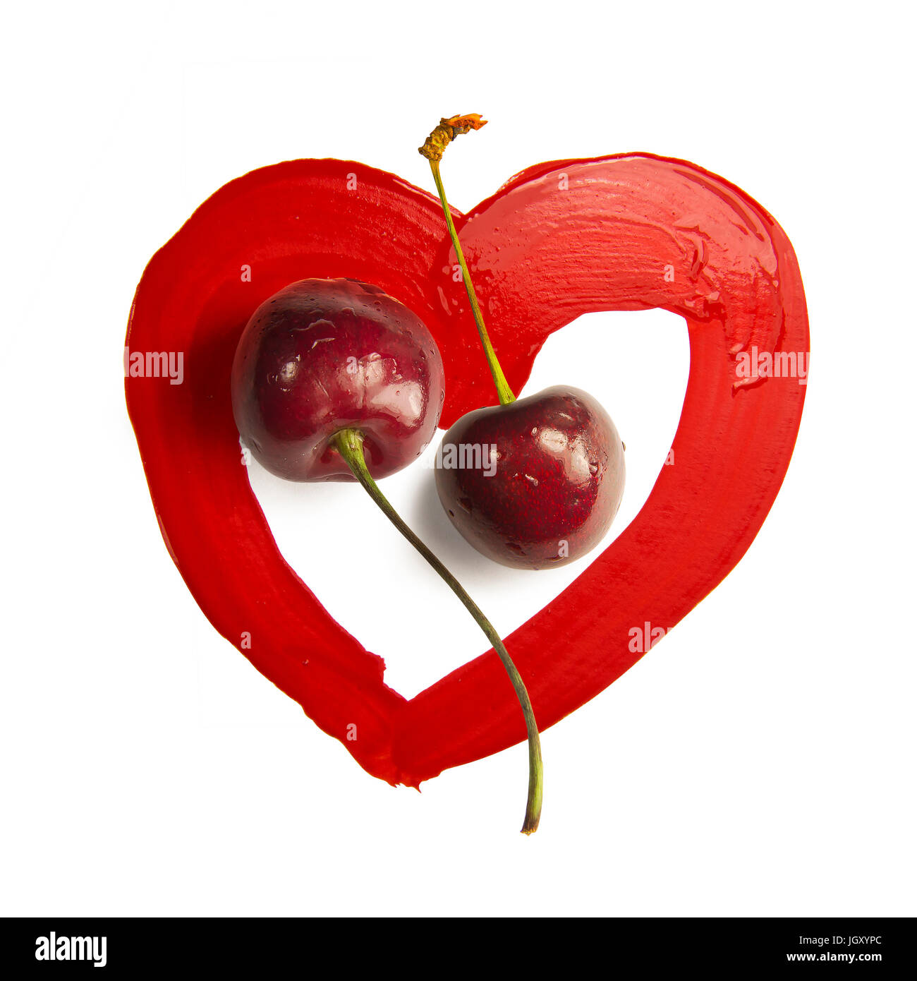 painted red heart Stock Photo - Alamy