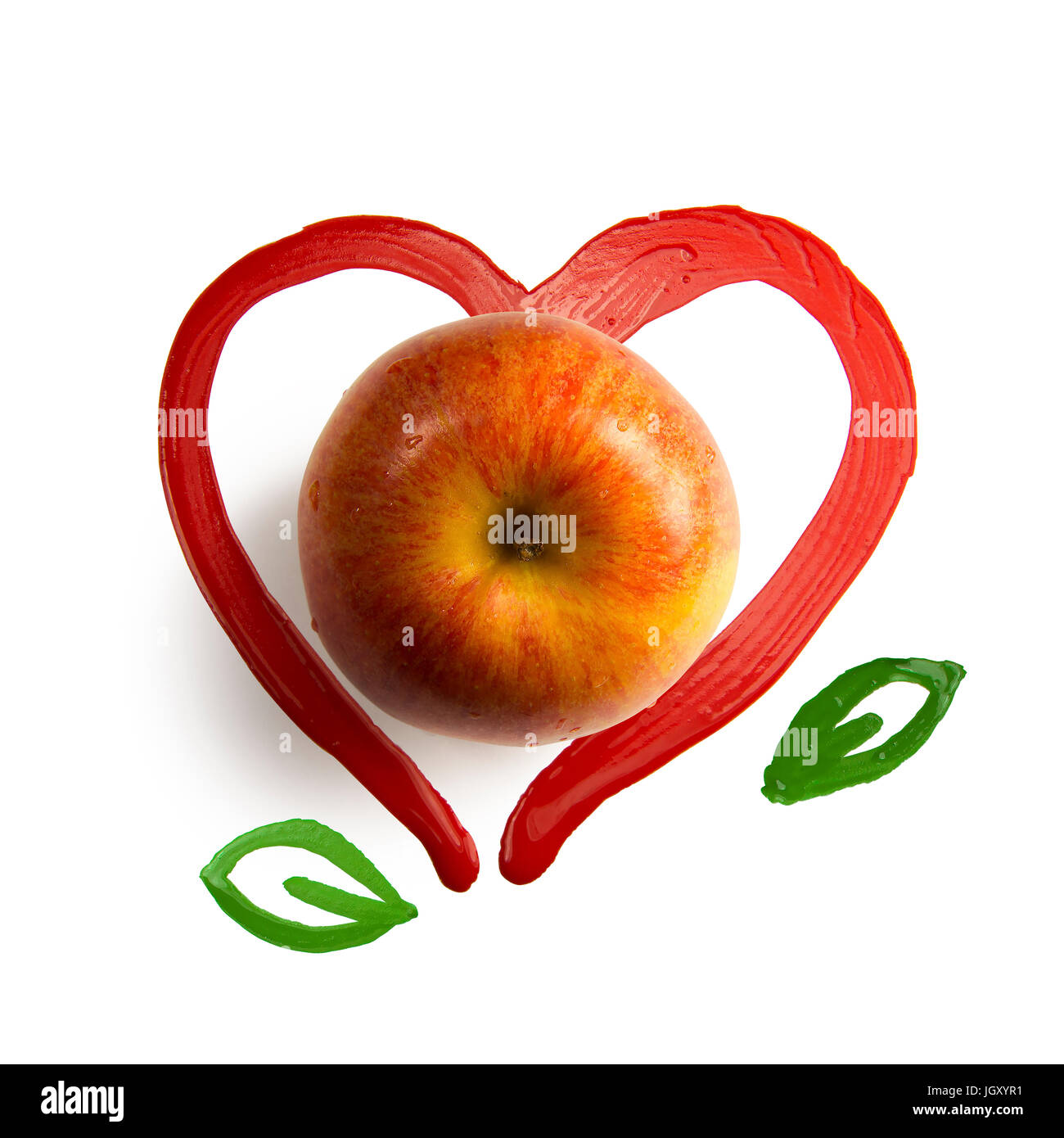 painted red heart Stock Photo - Alamy