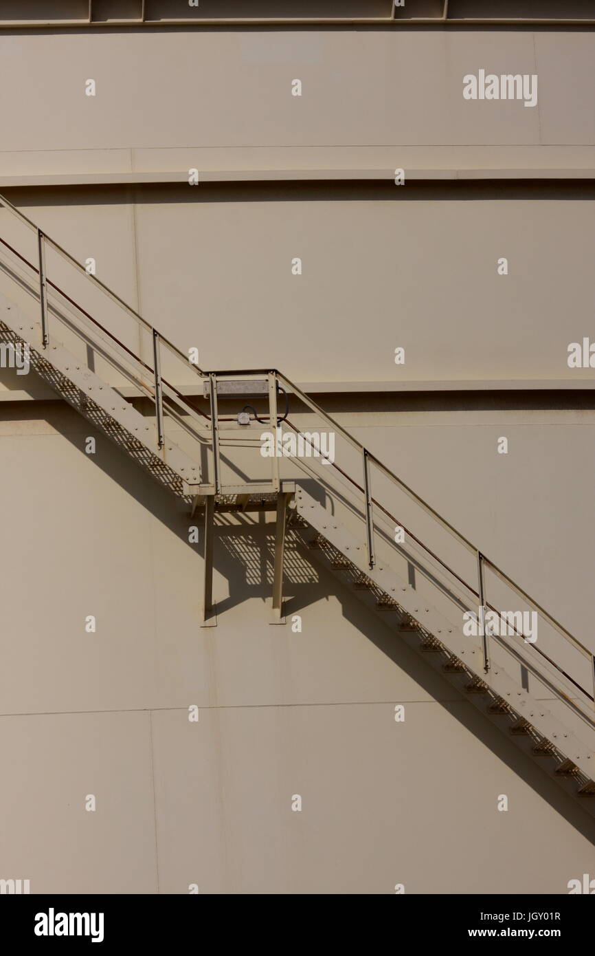 Steps on an oil storage tank, Kingdom of Bahrain Stock Photo - Alamy