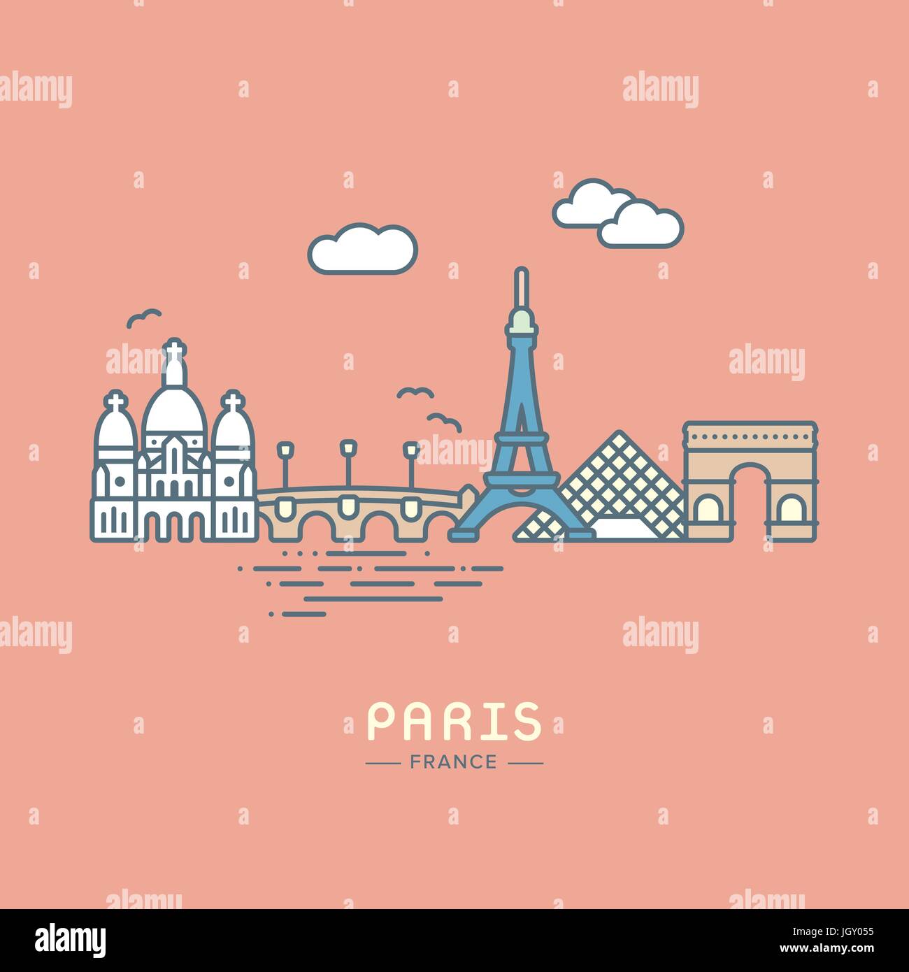 Buildings paris france Stock Vector Images - Alamy