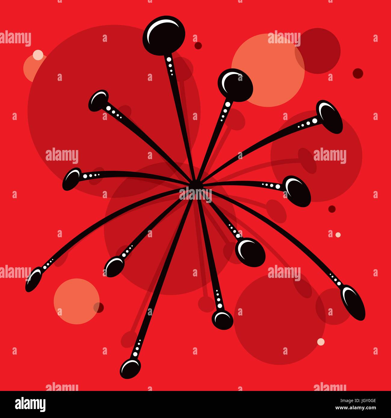 Mid Century modern 1950s style vintage retro atomic seamless background ...