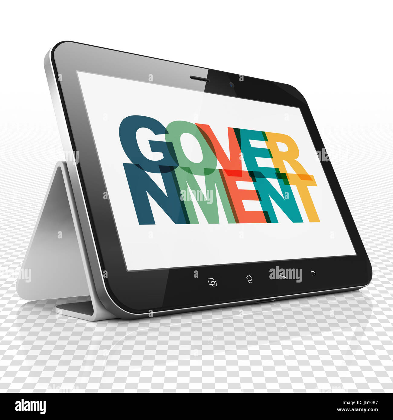 Political concept: Tablet Computer with Government on display Stock ...