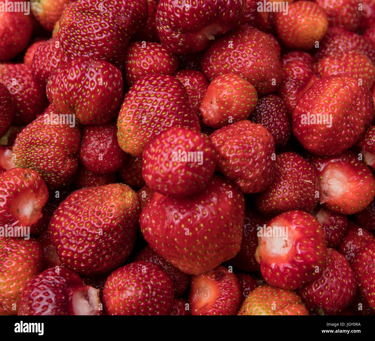 extreme close up of sweet and soft strawberries Stock Photo - Alamy