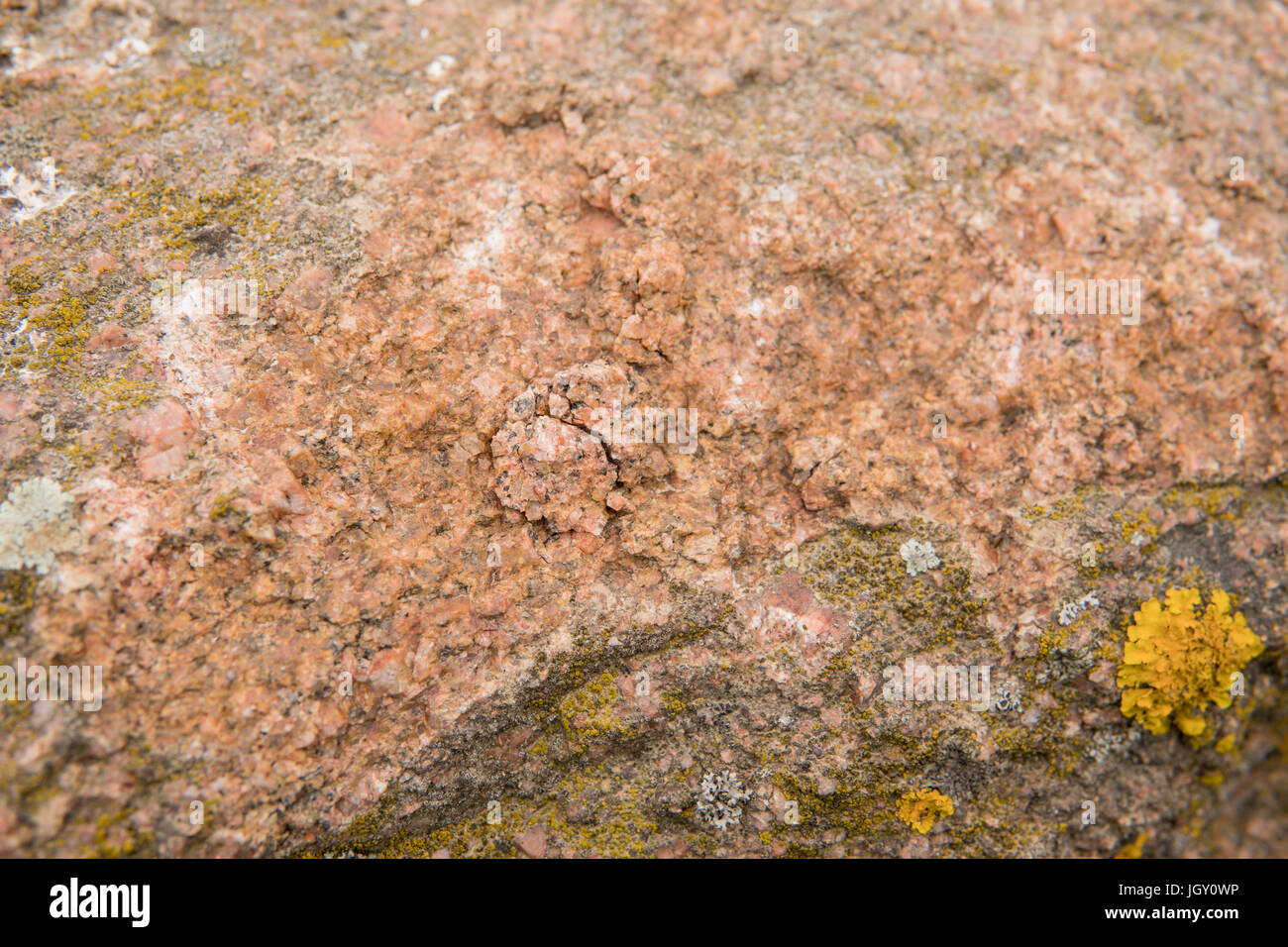 extreme close up of thermal stress weathering on granite rock Stock ...