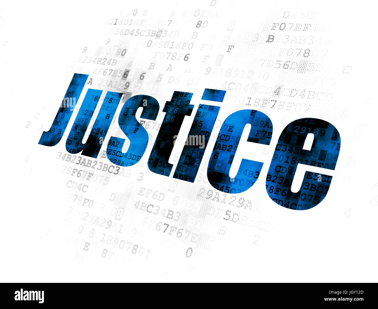 Law concept: Justice on Digital background Stock Photo - Alamy