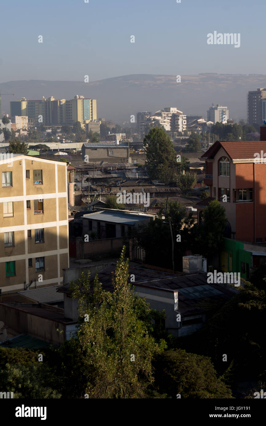 photo of streets and buildings of ethiopia capital Stock Photo - Alamy