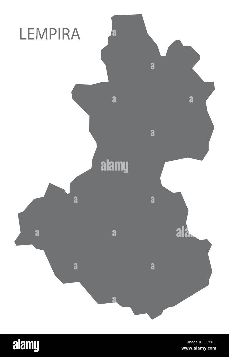 Lempira Honduras map grey illustration silhouette Stock Vector Image ...