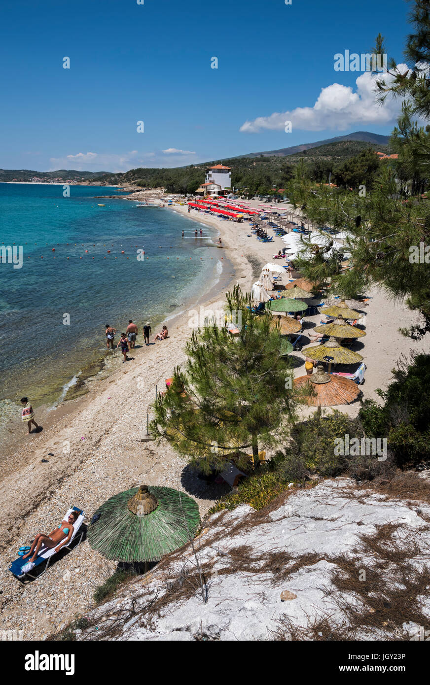 Pefkari Beach, Thassos Stock Photo - Alamy