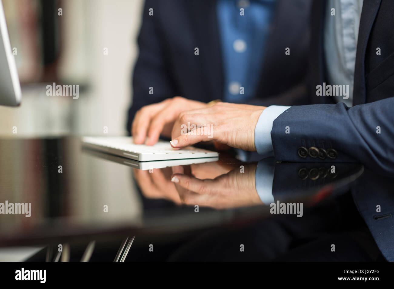 Typing desktop computer hi-res stock photography and images - Alamy