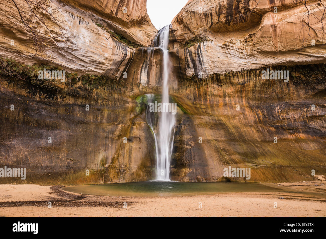 Waterfall through rock formation, Escalante, Utah, USA Stock Photo - Alamy
