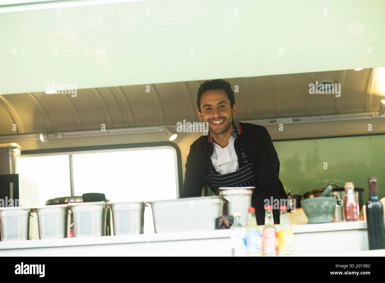Owner van street food stall hi-res stock photography and images - Alamy
