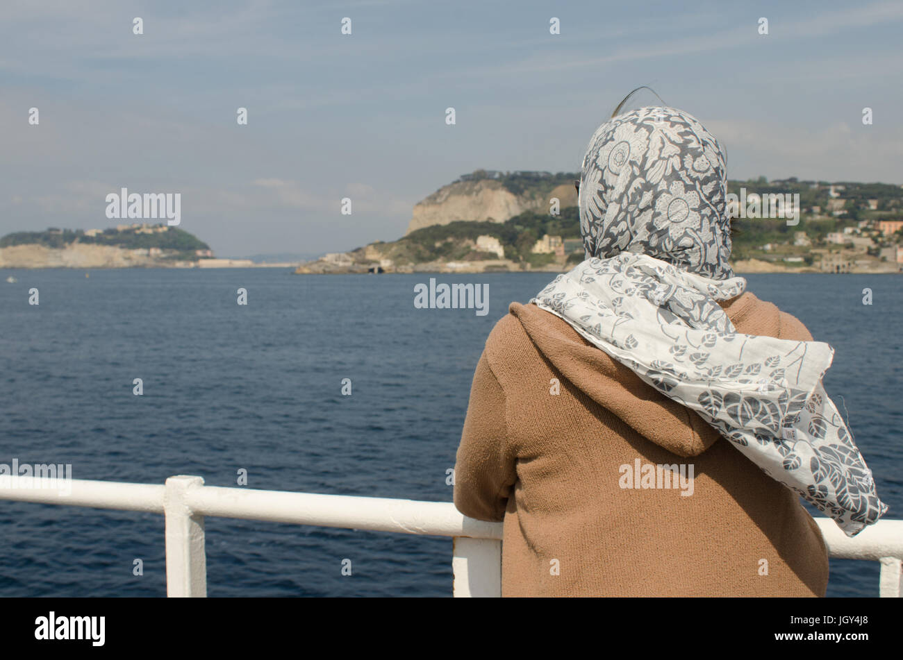 Going home. Ferry to Ischia, Italy Stock Photo - Alamy