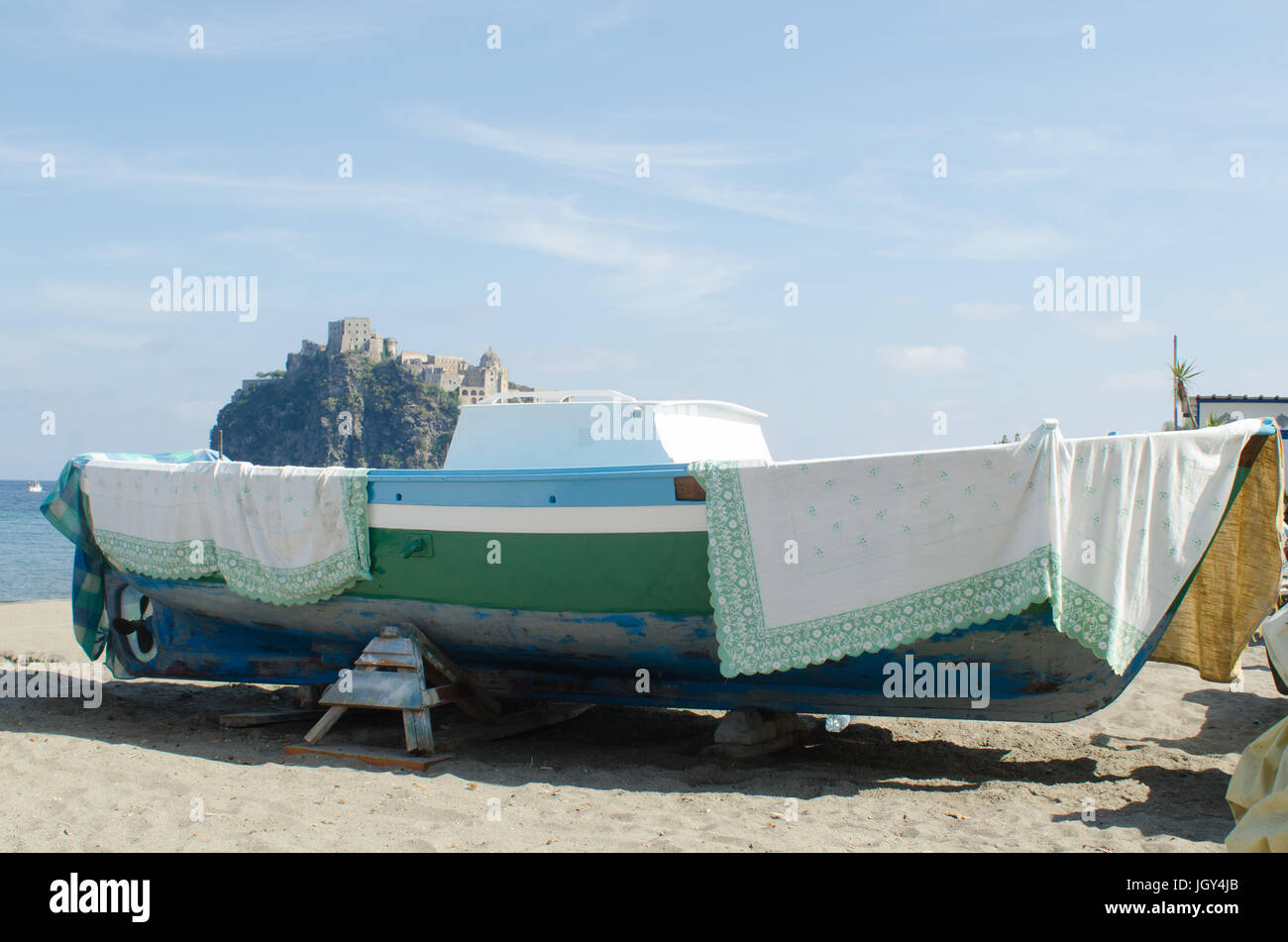 Sailing pretty, Ischia Stock Photo - Alamy