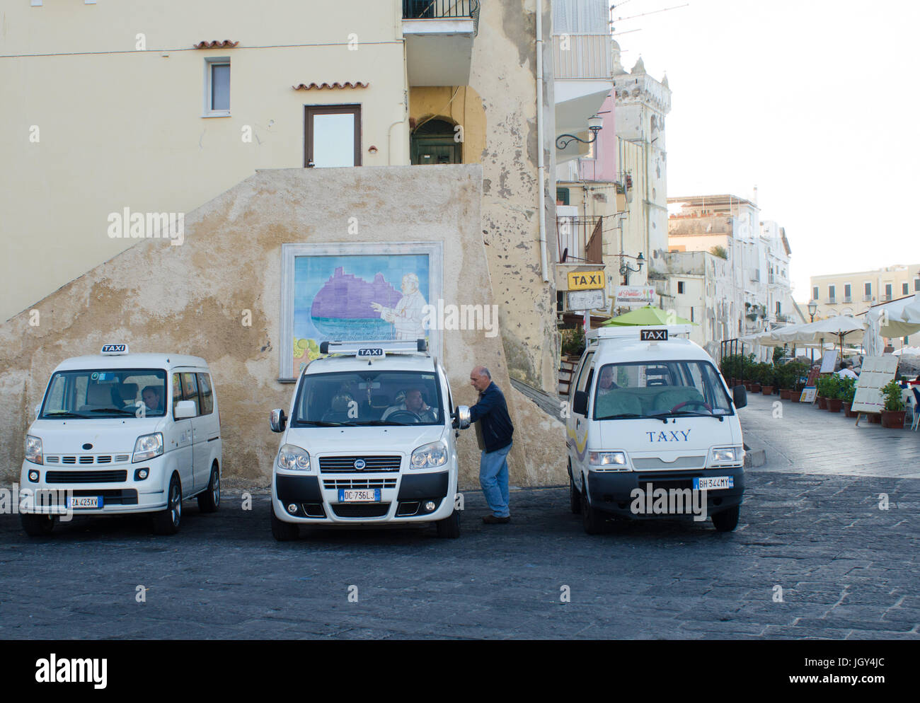 Italian Taxi Rank Stock Photo - Alamy