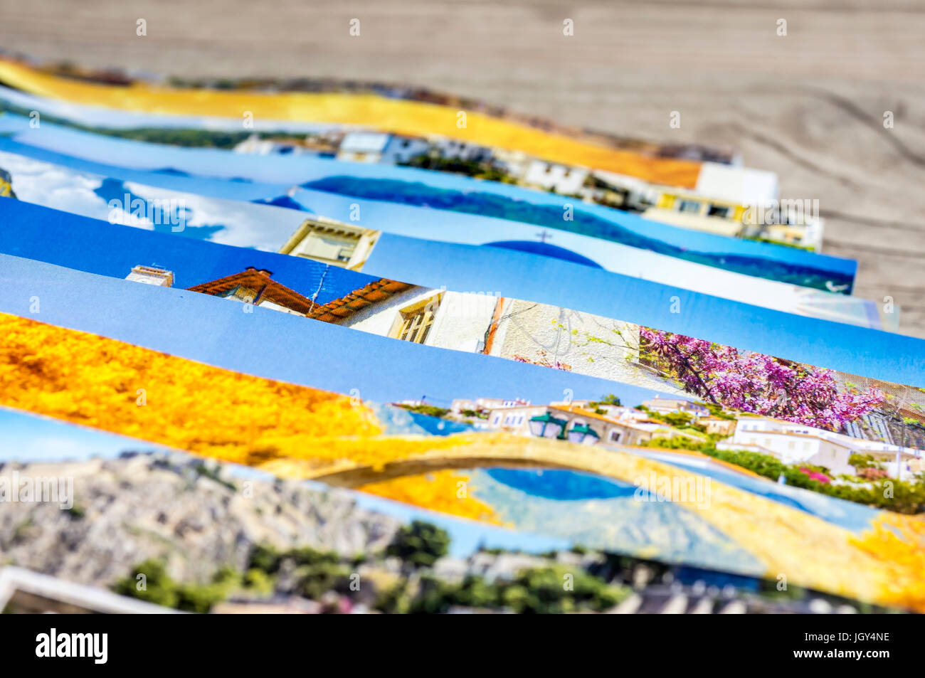 Close up shot of colorful magazines arranged together Stock Photo - Alamy