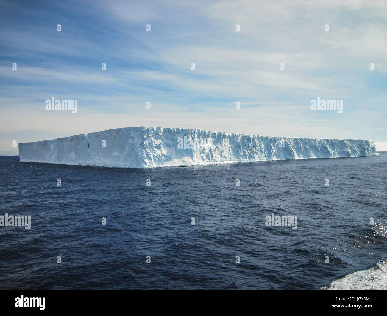 Huge tabular iceberg at the Antarctic sound very close of the Weddell ...