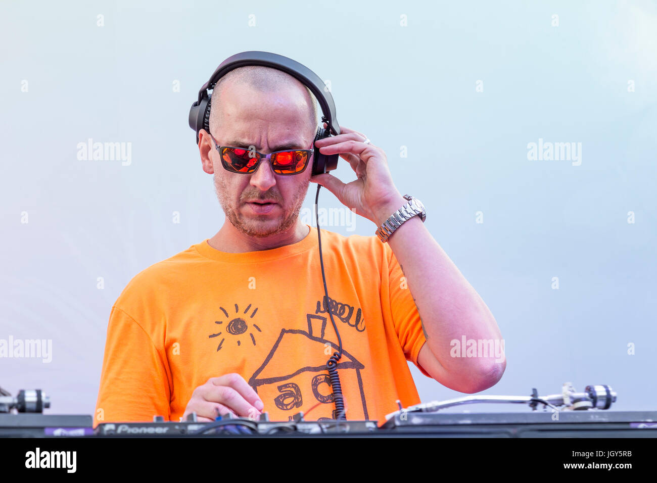 london, United Kingdom – July 1, 2017: DJ performing at the London ...