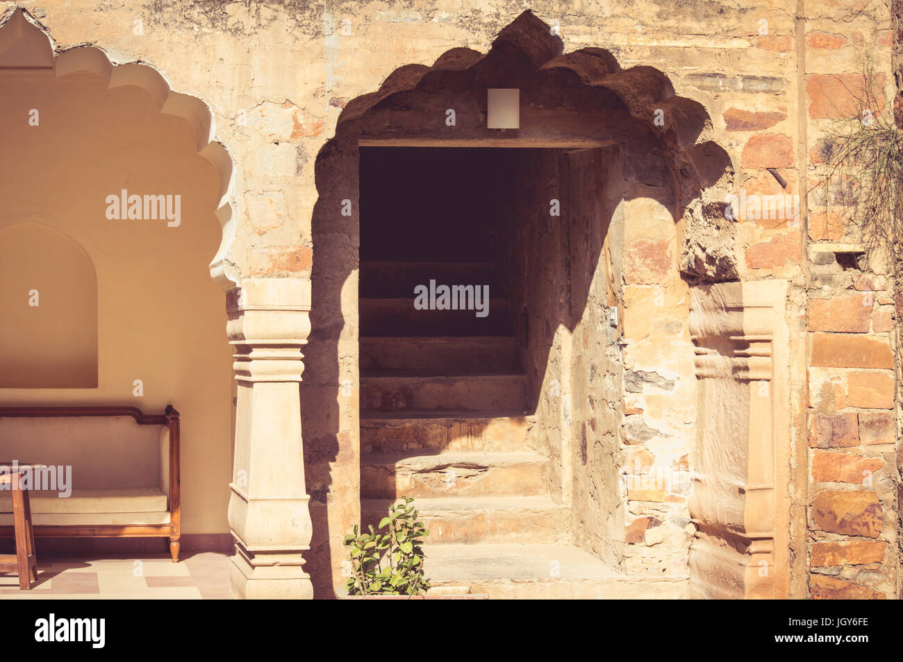 steps inside the fort Stock Photo - Alamy