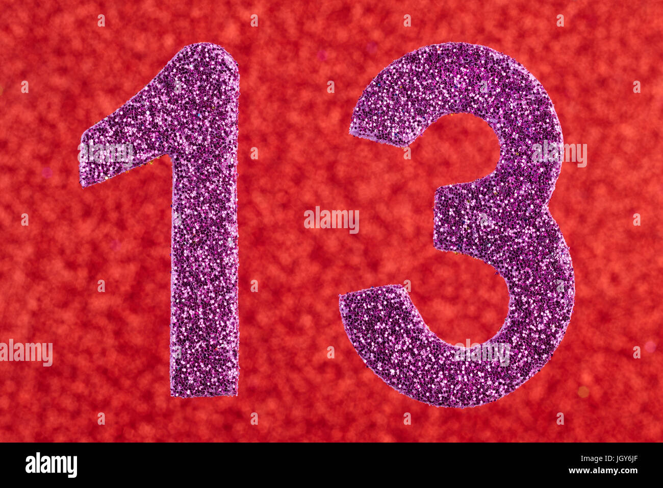 Number 13 Design Purple
