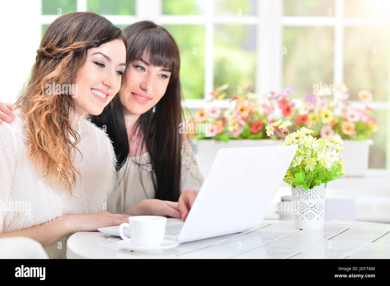 Women using laptop Stock Photo - Alamy