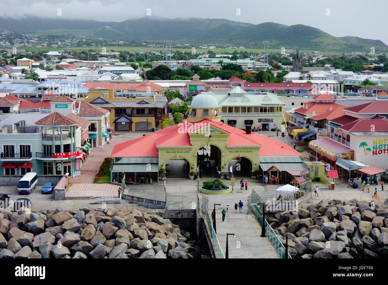 Port Zante cruise ship terminal, Basseterre, St Kitts Stock Photo ...