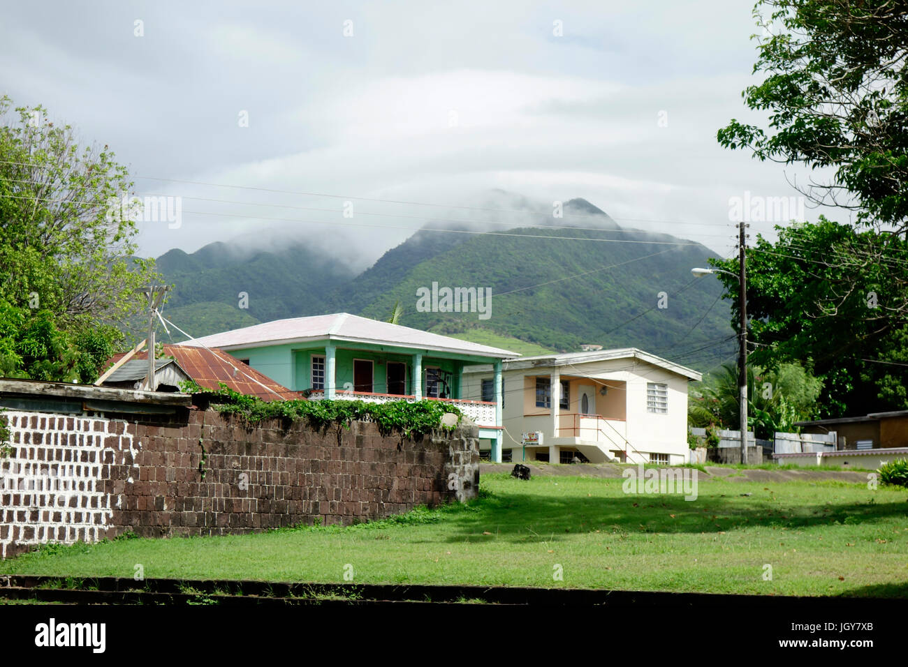 Nevis peak volcano hi-res stock photography and images - Alamy