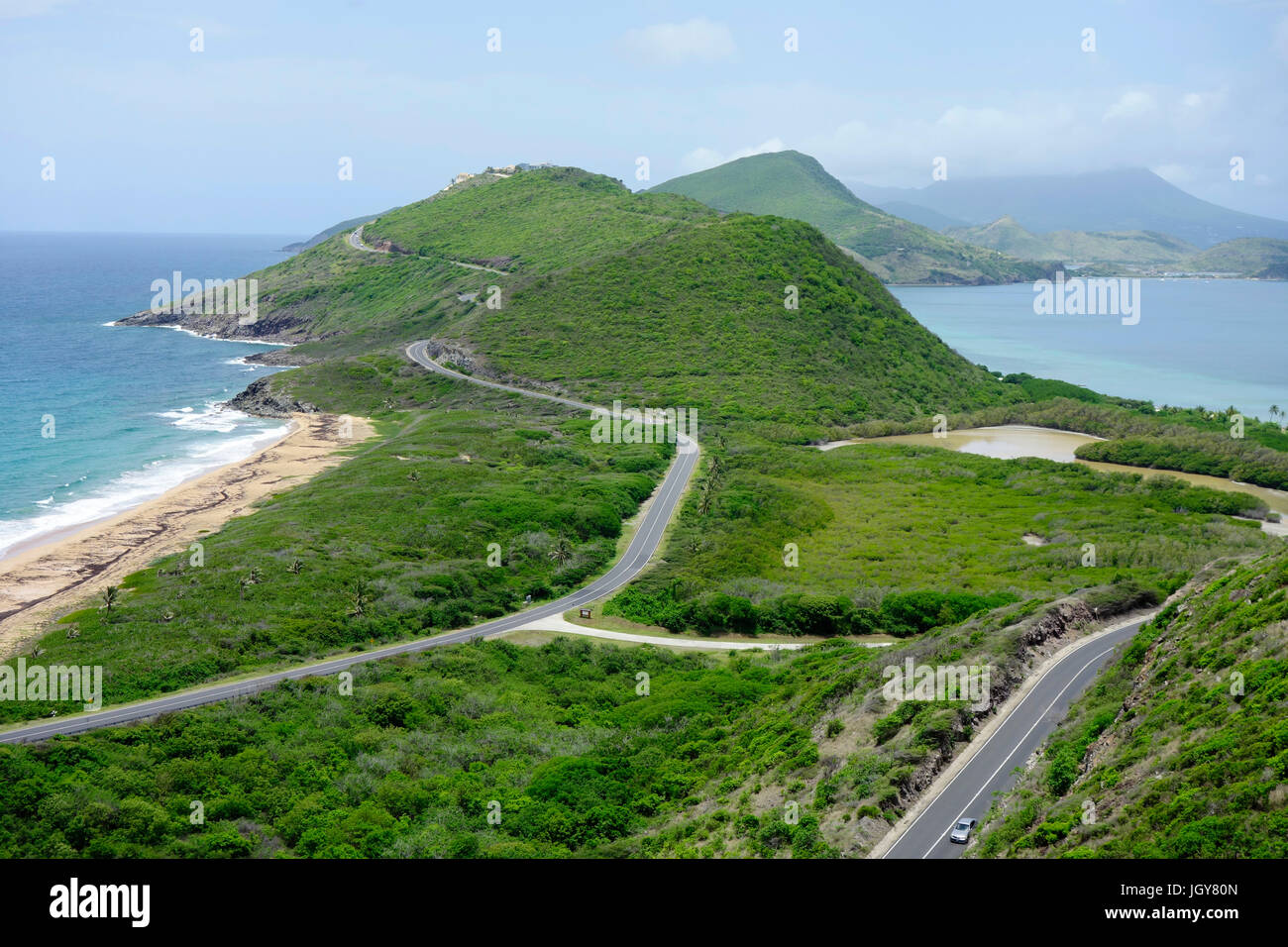 Nevis caribbean aerial hi-res stock photography and images - Alamy