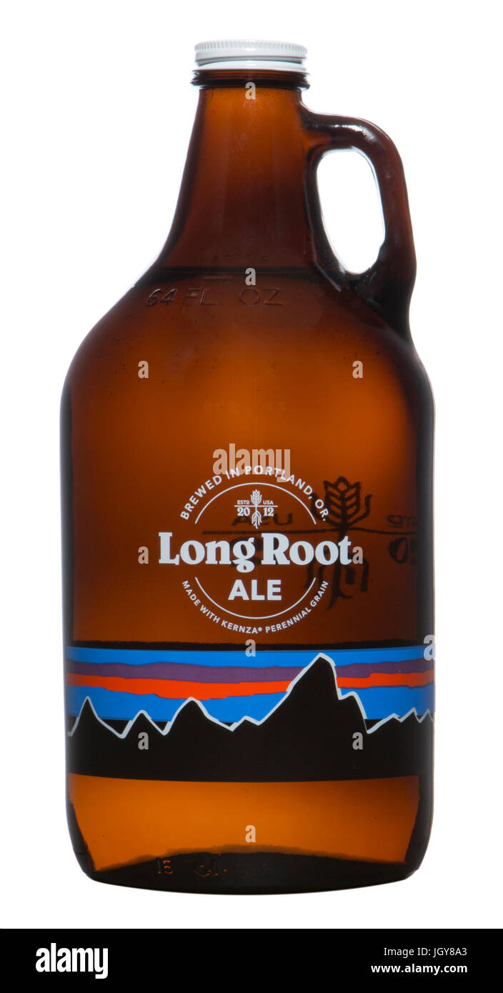 Patagonia Long Root Ale beer Stock Photo - Alamy