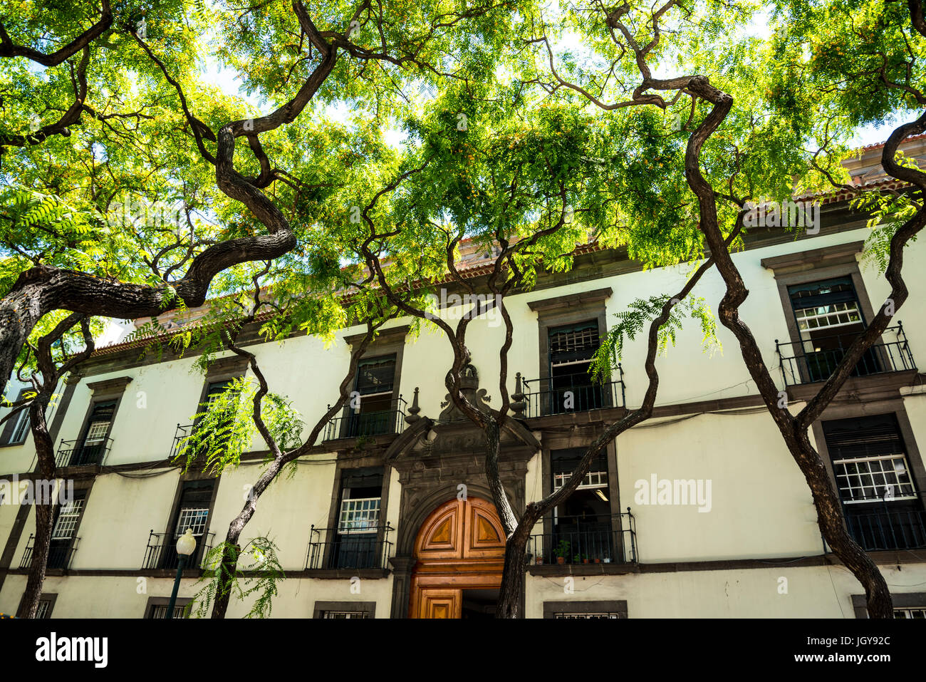 Area around the Regional Governors building in Funchal Madeira Portugal ...