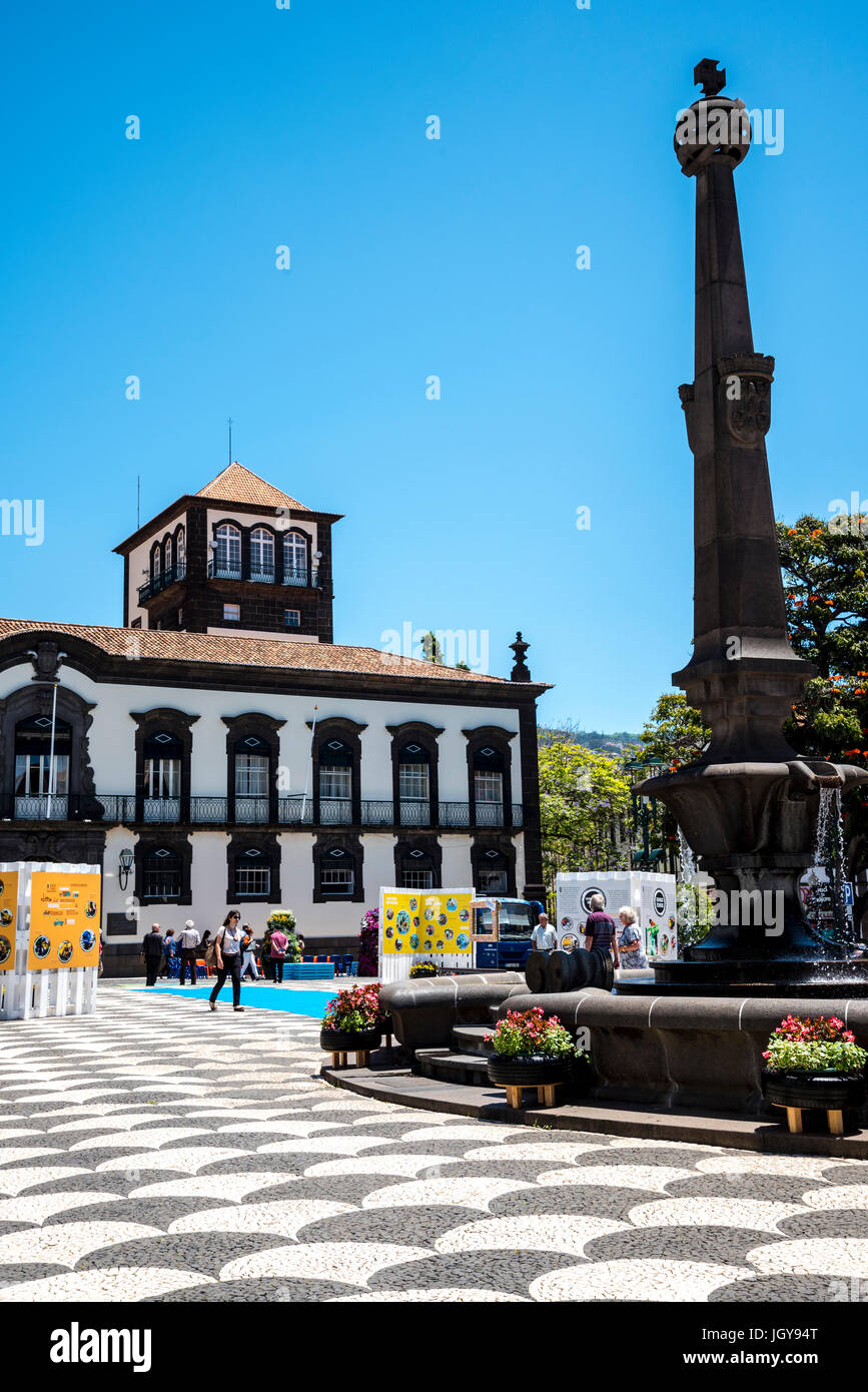 Area around the Regional Governors building in Funchal Madeira Portugal ...