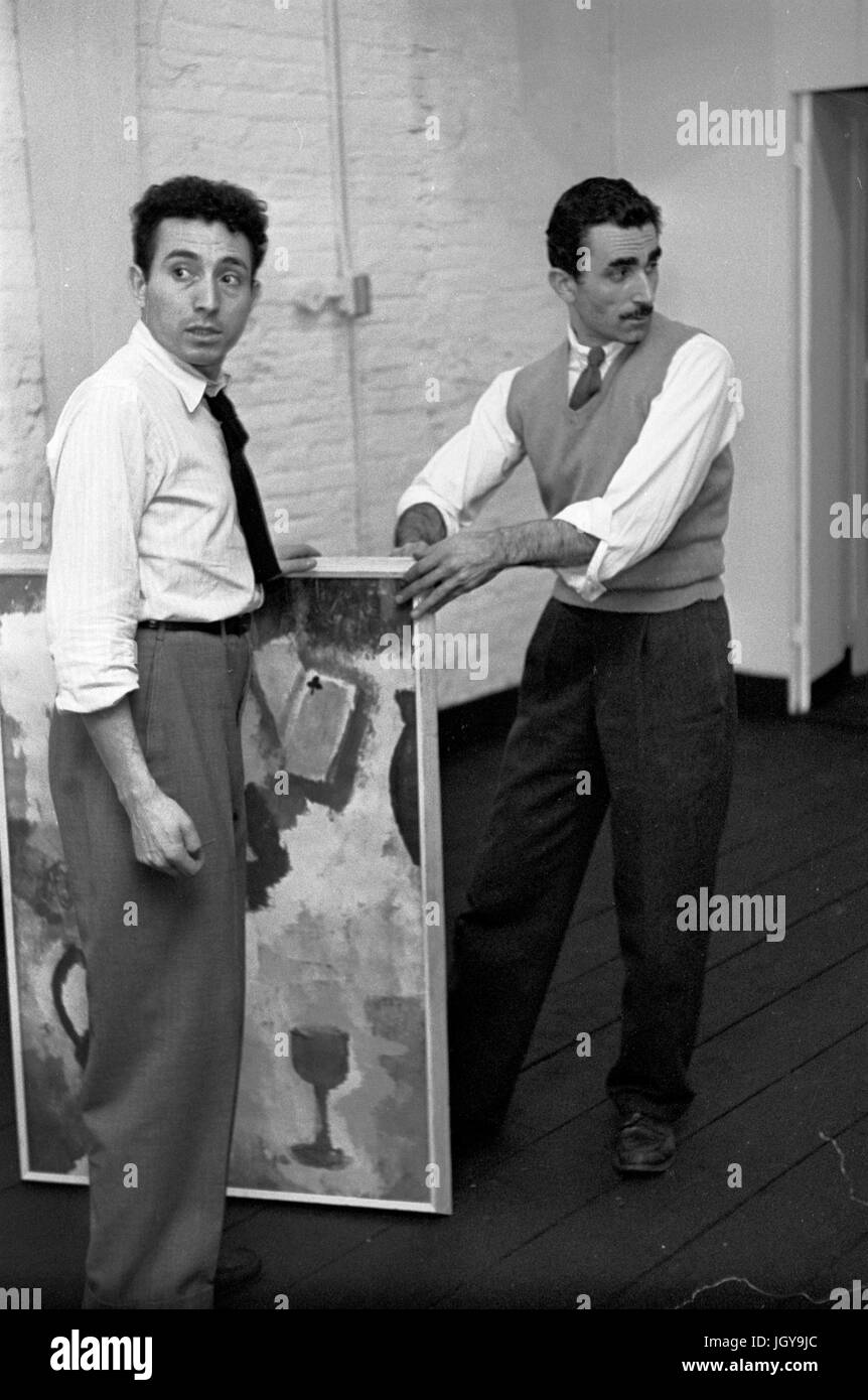 Tony Vaccaro (left) and Nicolas Carone at the Stable Gallery in New ...