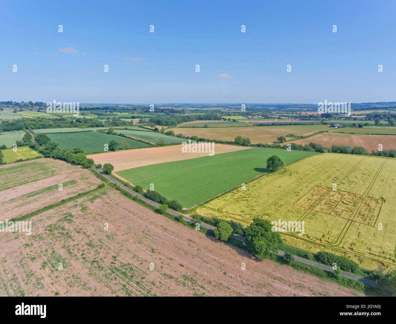 Aerial country lane hi-res stock photography and images - Alamy