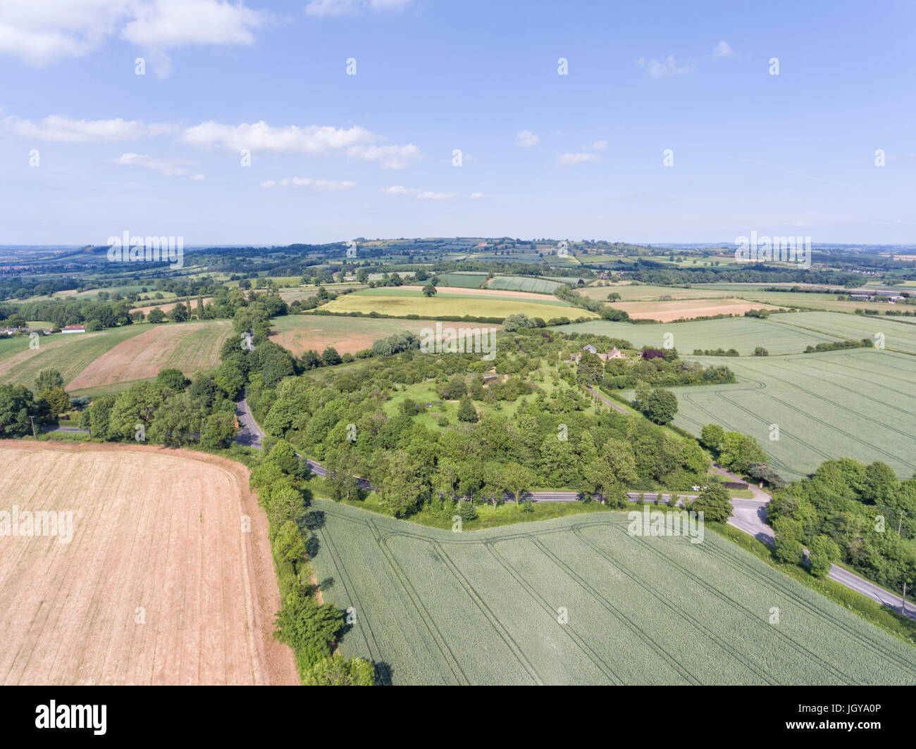 Rural britain village aerial hi-res stock photography and images - Alamy