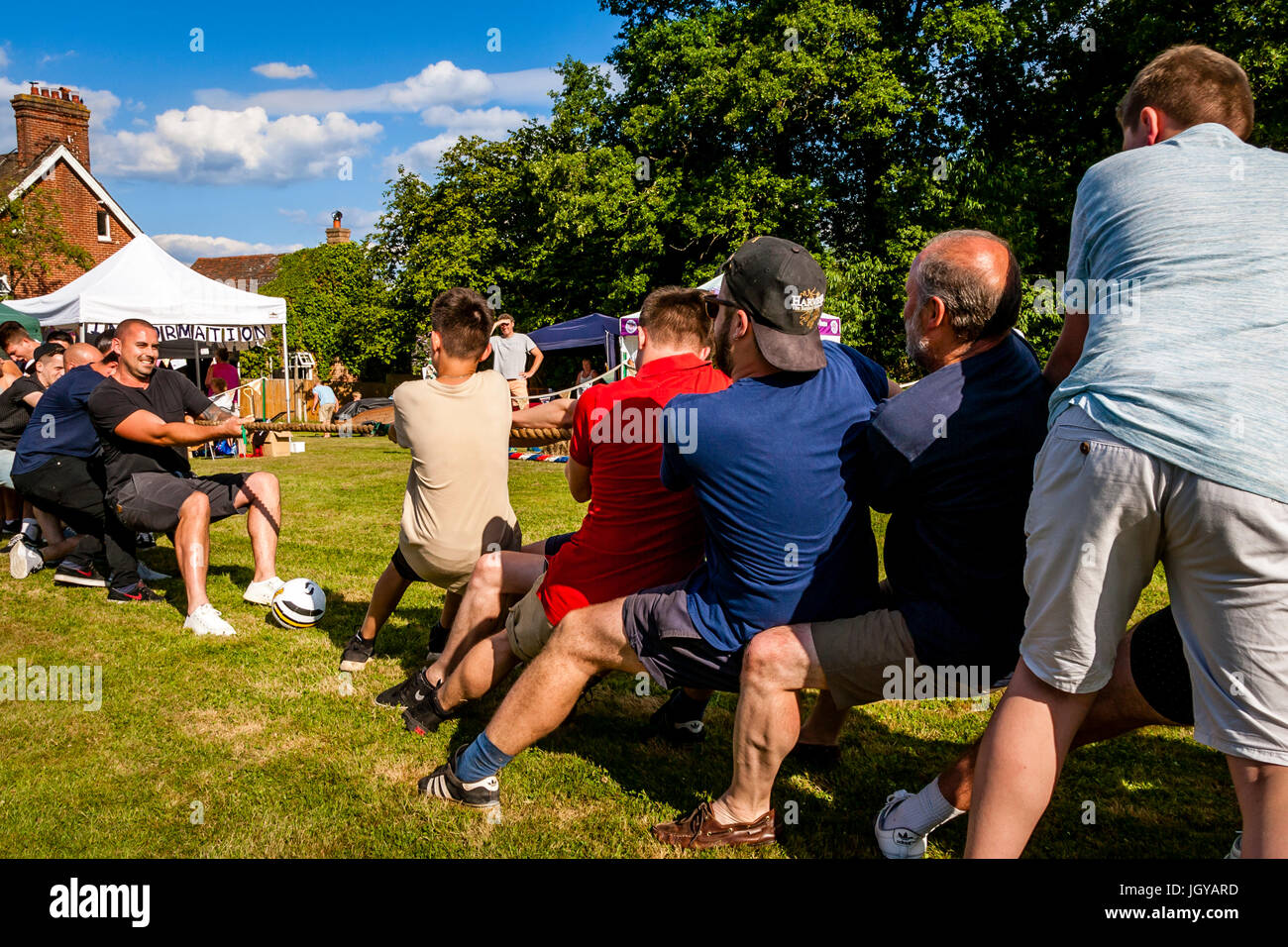 A Traditional Tug Of War At The Fairwarp Village Fete, Fairwarp, East ...