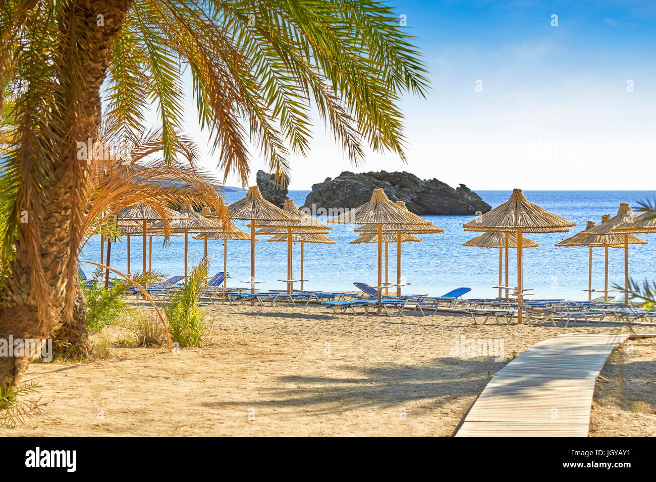 Crete beach people hi-res stock photography and images - Alamy