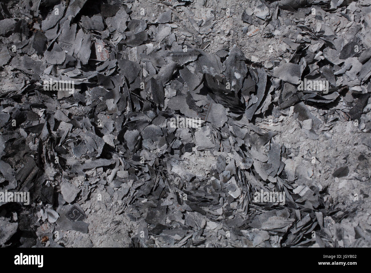 Pile Of Paper Ashes
