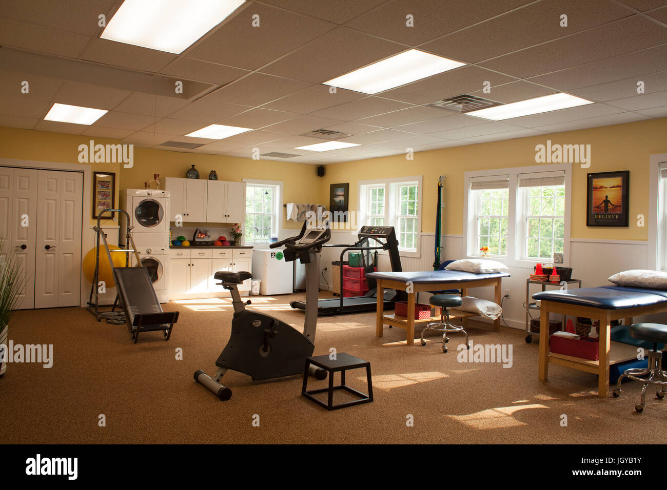 Interior view of physical therapy facility Stock Photo - Alamy