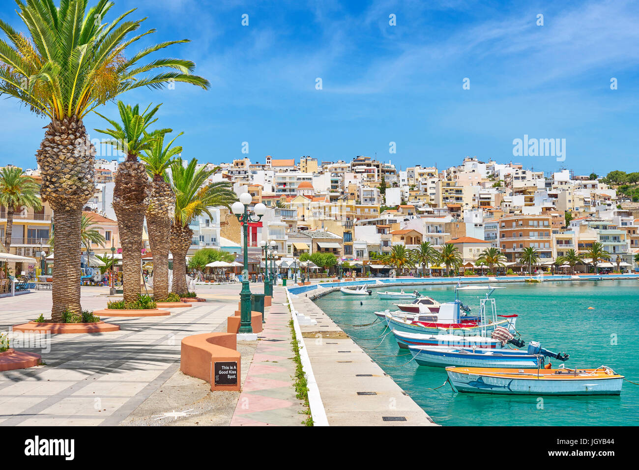 Harbor in Sitia, Crete Island, Greece Stock Photo - Alamy