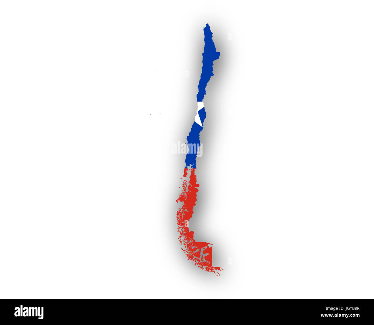 Map and flag of Chile Stock Photo - Alamy