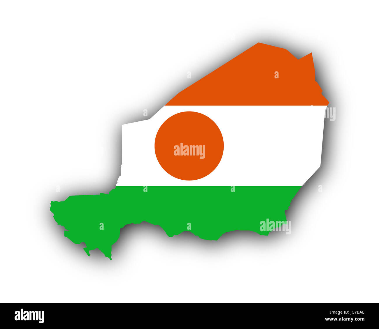 Niger Flag Map