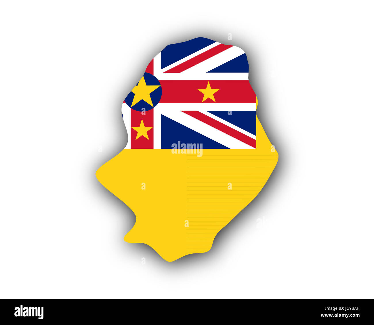 Map and flag of Niue Stock Photo - Alamy