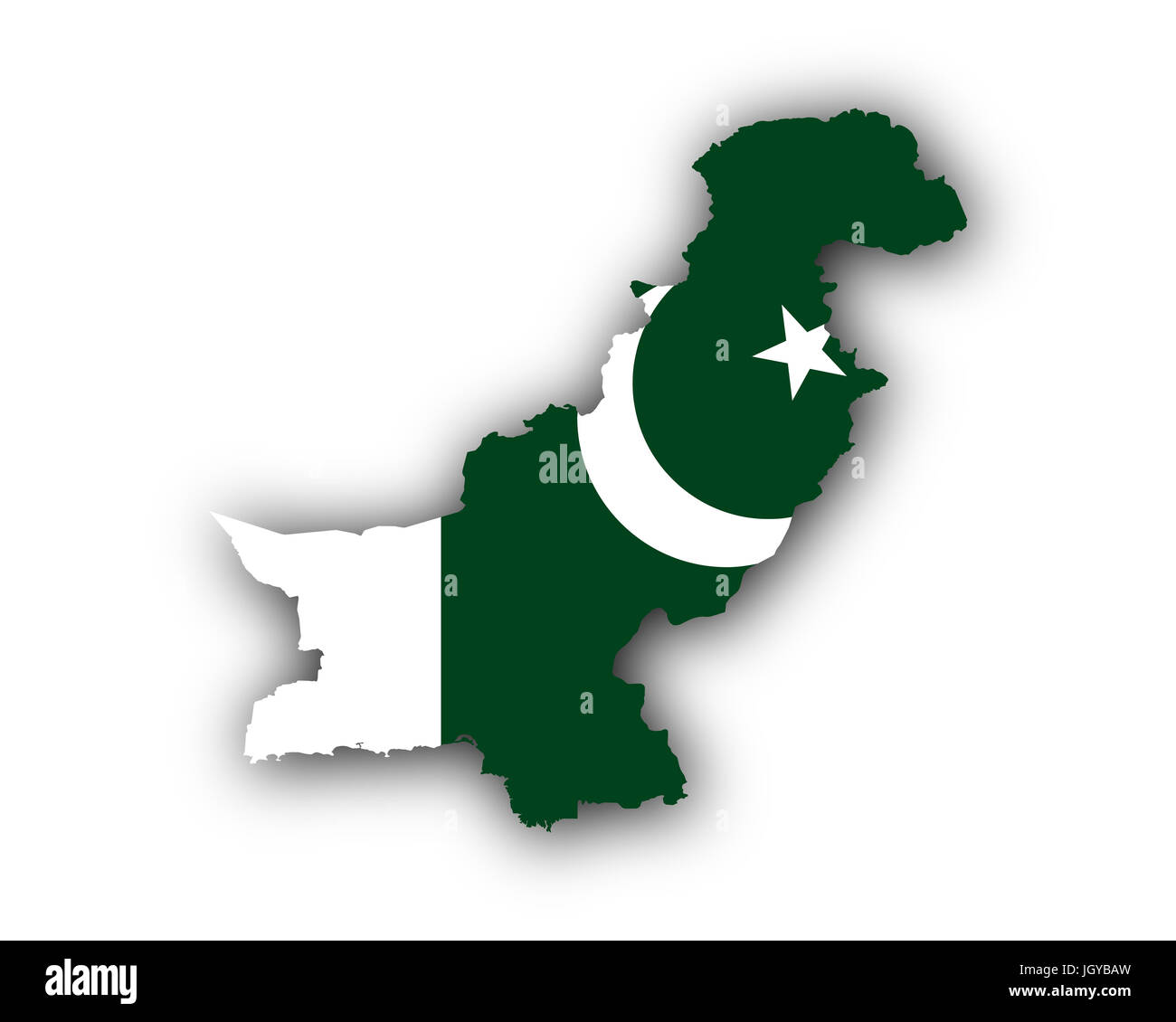 Map and flag of Pakistan Stock Photo - Alamy