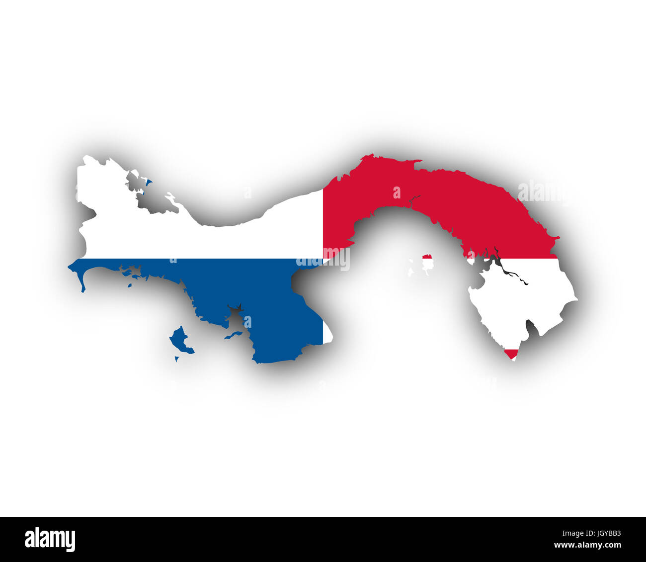 Map and flag of Panama Stock Photo - Alamy