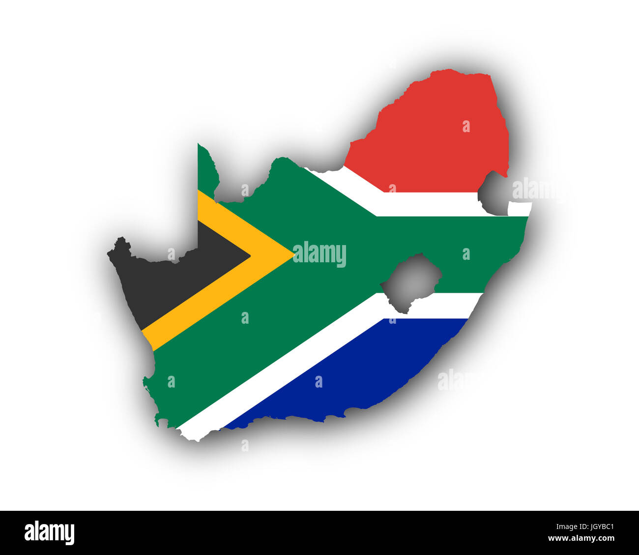 Map and flag of South Africa Stock Photo - Alamy